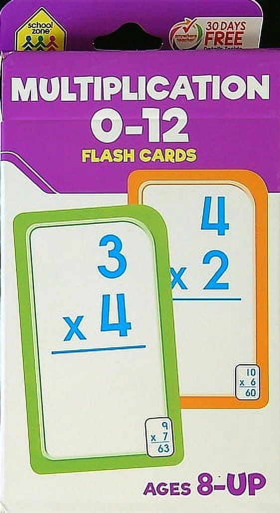 School Zone Multiplication 0-12 Flash Cards (Walmart Exclusive ...
