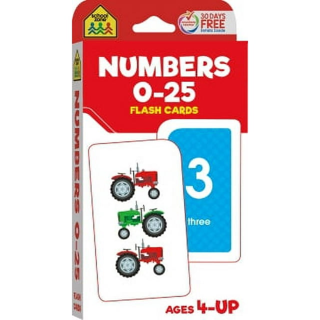 School Zone Numbers 0-25 Flash Cards (Walmart Exclusive) - Walmart.com