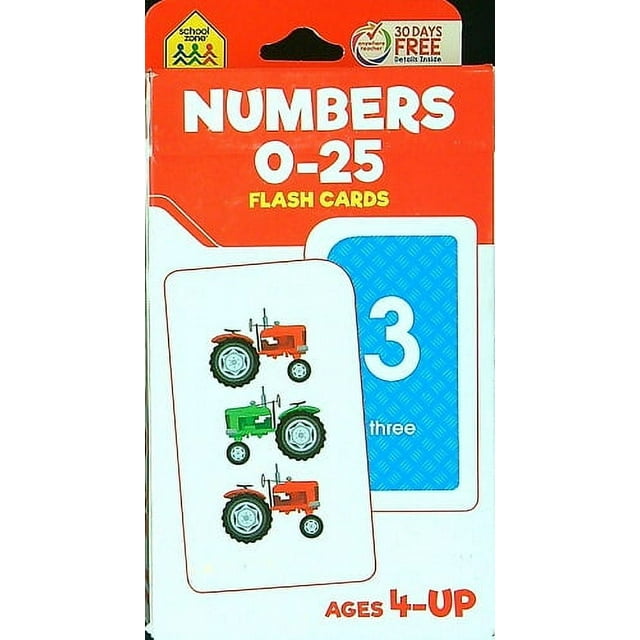 School Zone Numbers 0-25 Flash Cards (Walmart Exclusive) - Walmart.com