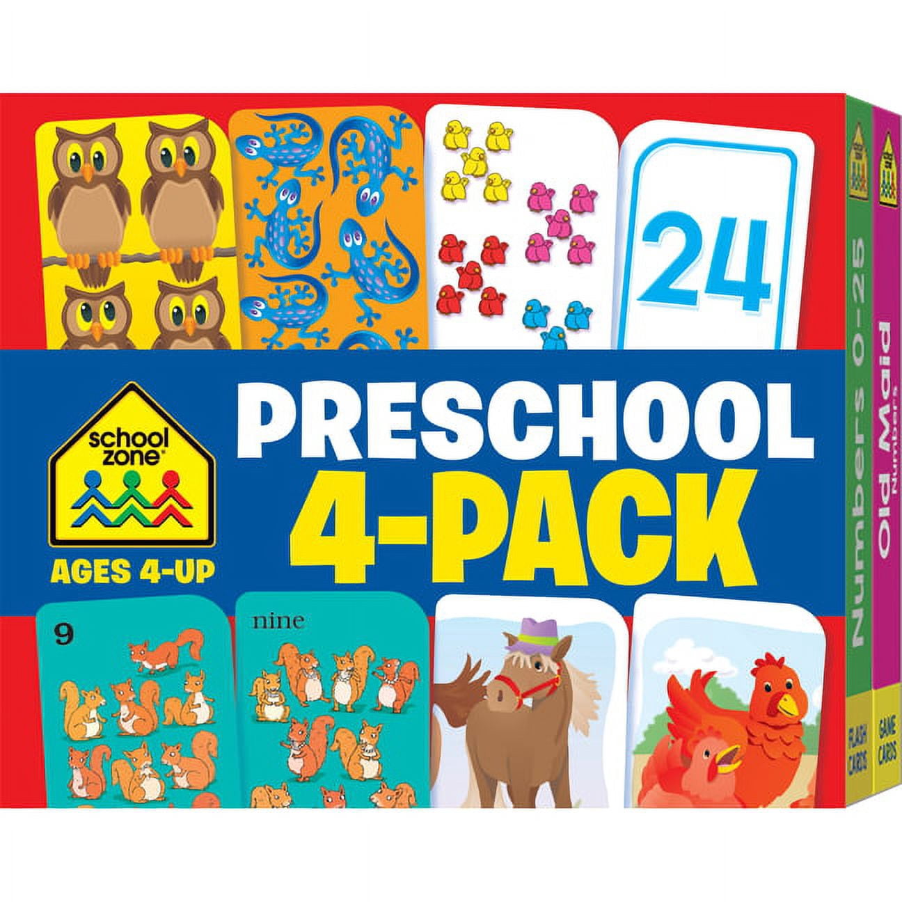 School Zone Preschool 4-Pack Flash Cards - Walmart.com