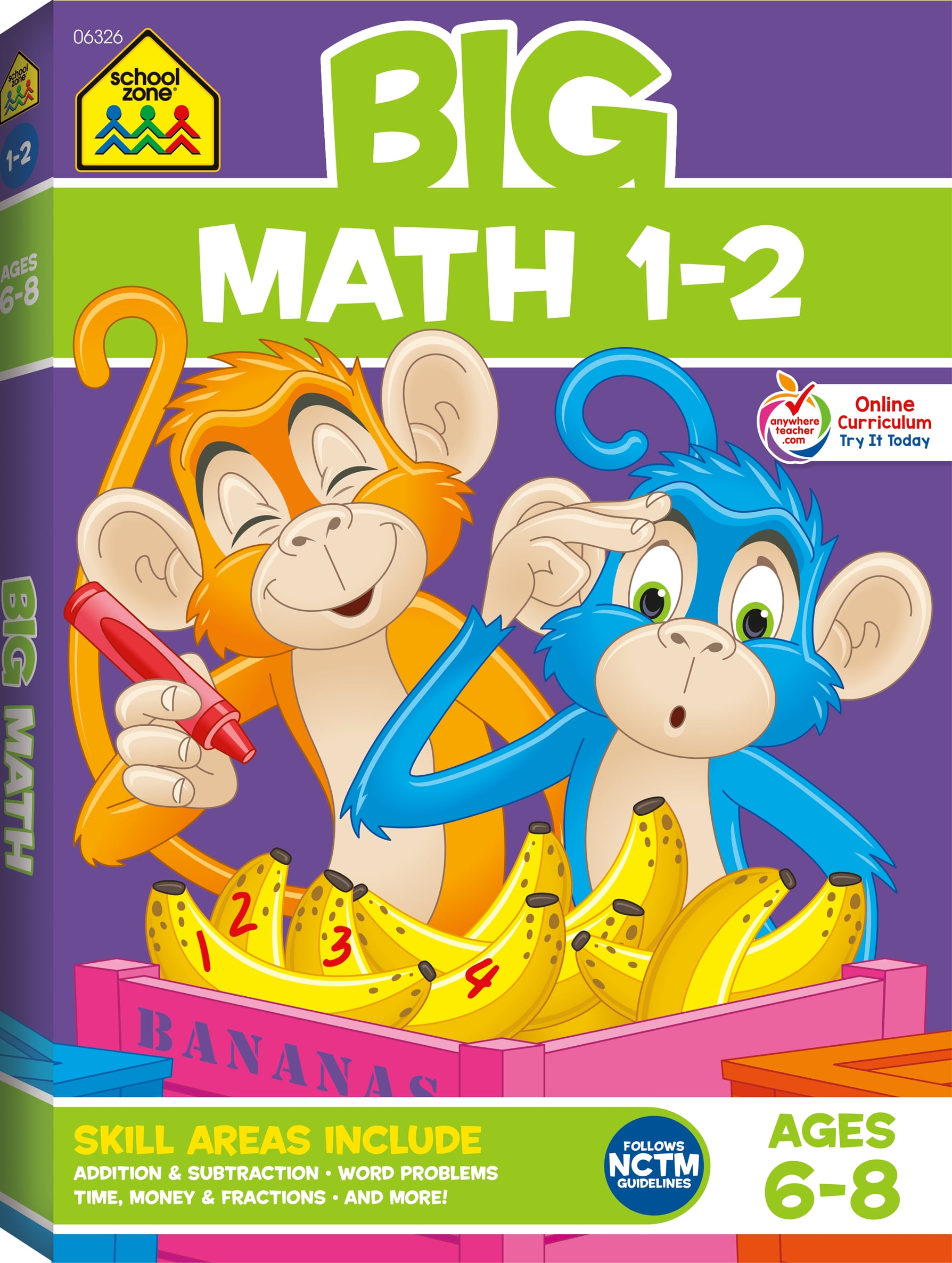 School Zone Publishing BIG Math Workbook, Grades 1-2 - Walmart.com