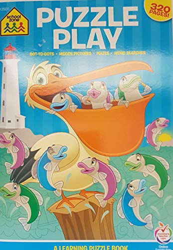 Pre-Owned School Zone Puzzle Play, Dot-to-Dots, Hidden Pictures, Mazes ...