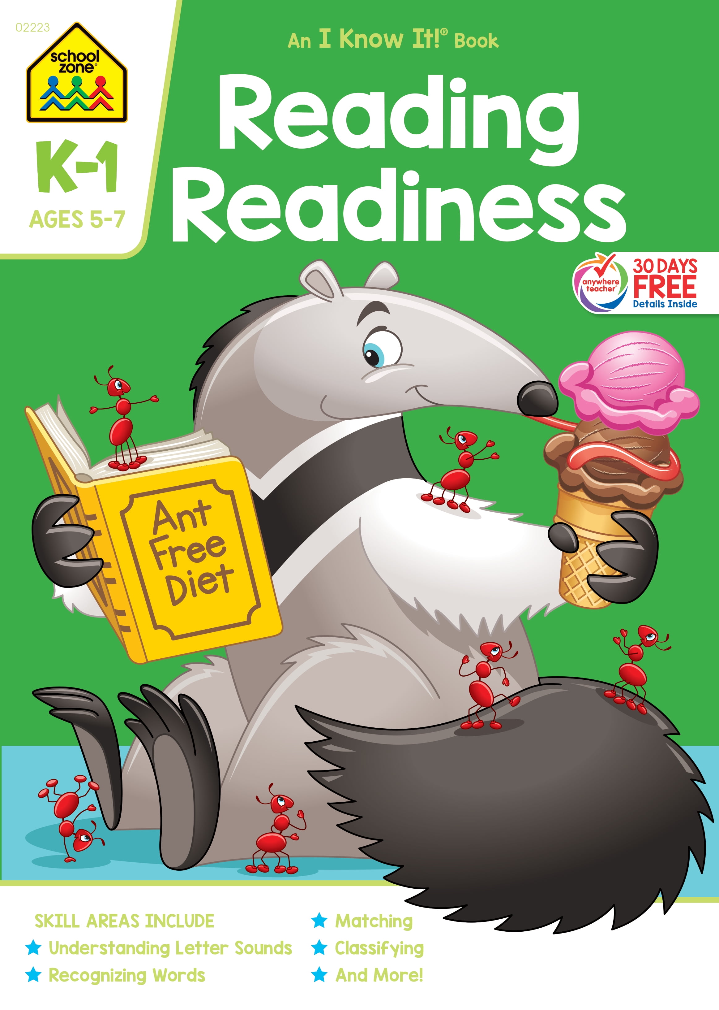 School Zone Reading Readiness Grades K-1 Workbook (Paperback) - Walmart.com