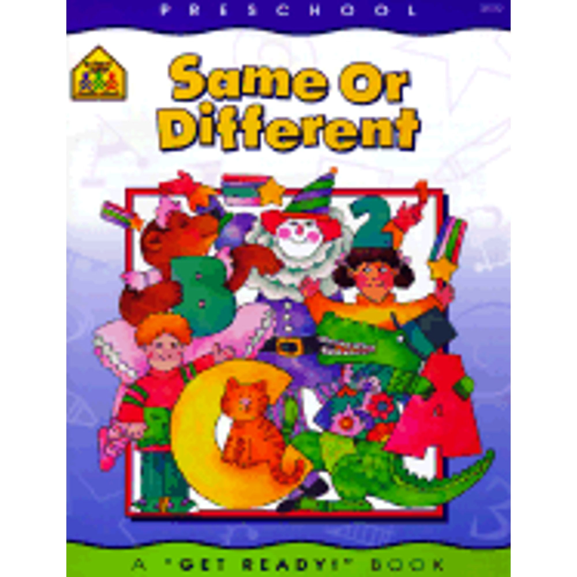 Pre-Owned School Zone Same or Different Workbook: 32 Pages, Preschool ...