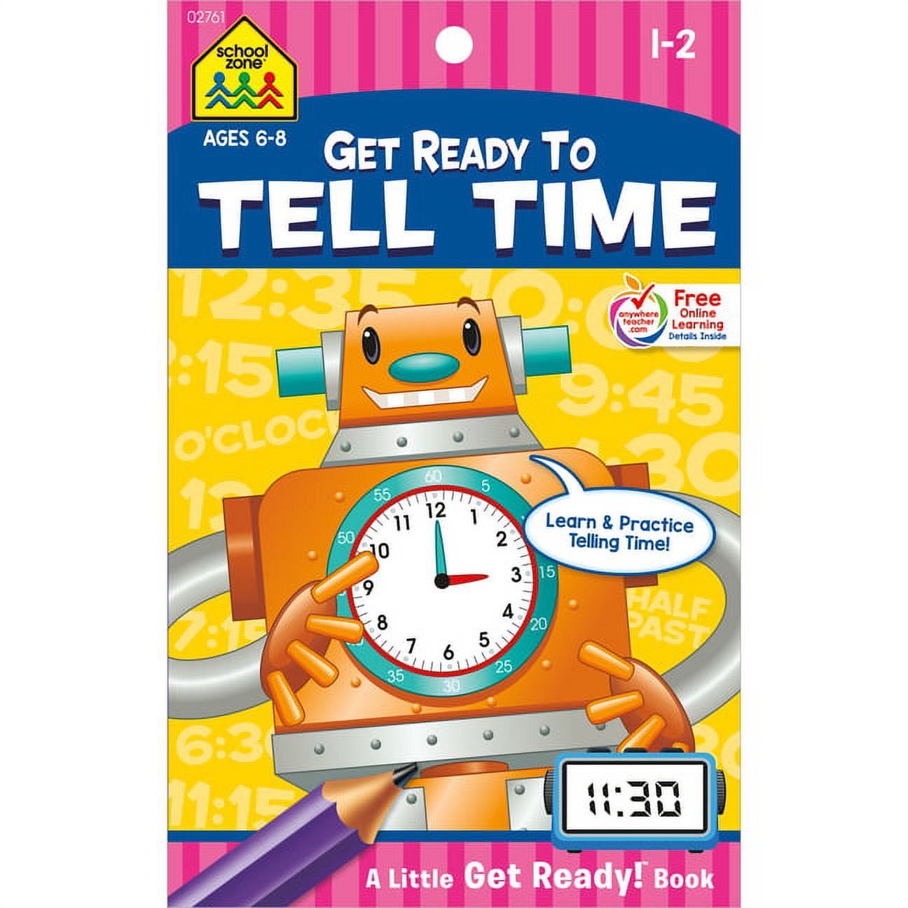 School Zone Tell Time Tablet Workbook - Walmart.com