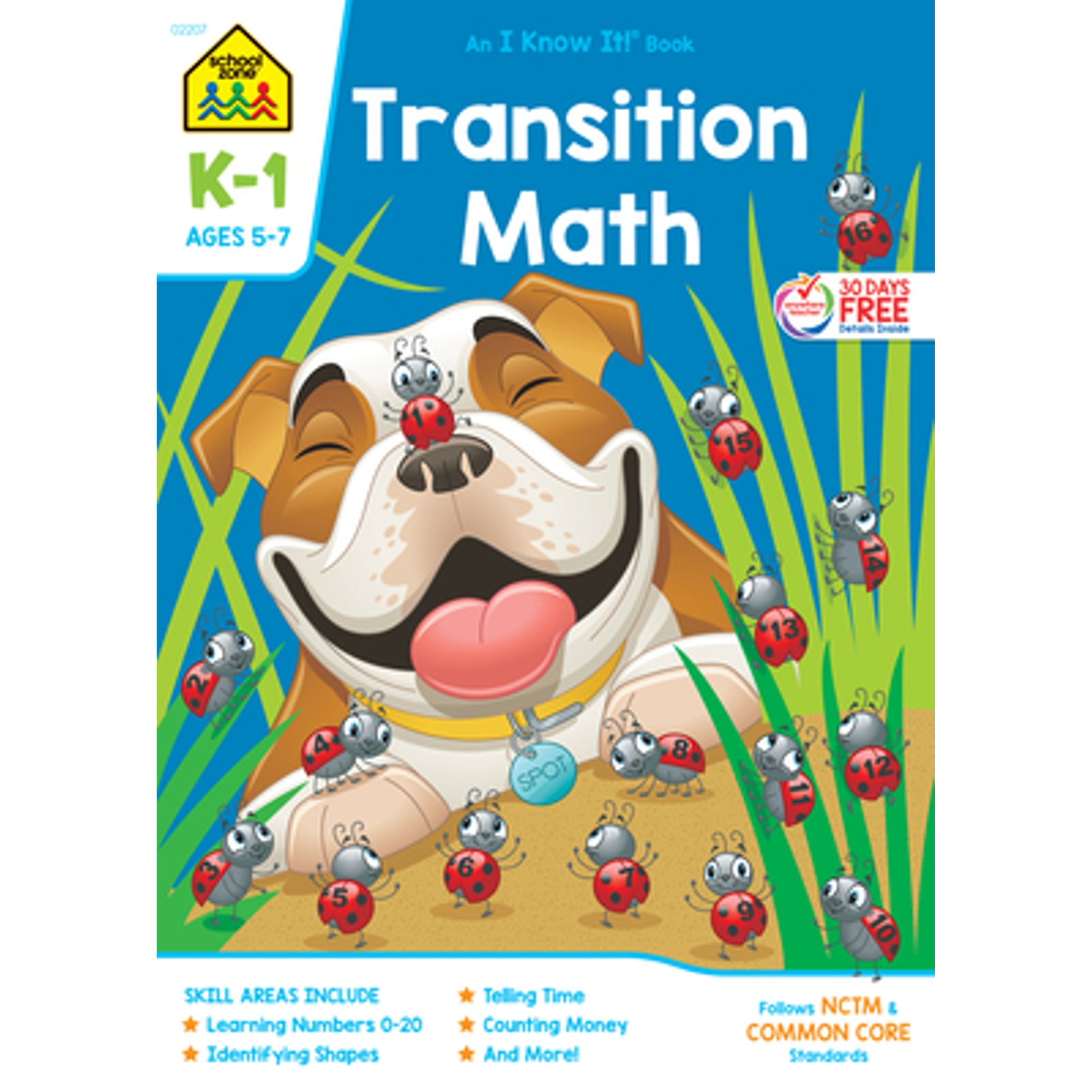 Pre-Owned School Zone - Transition Math Workbook - 64 Pages, Ages 5 to ...