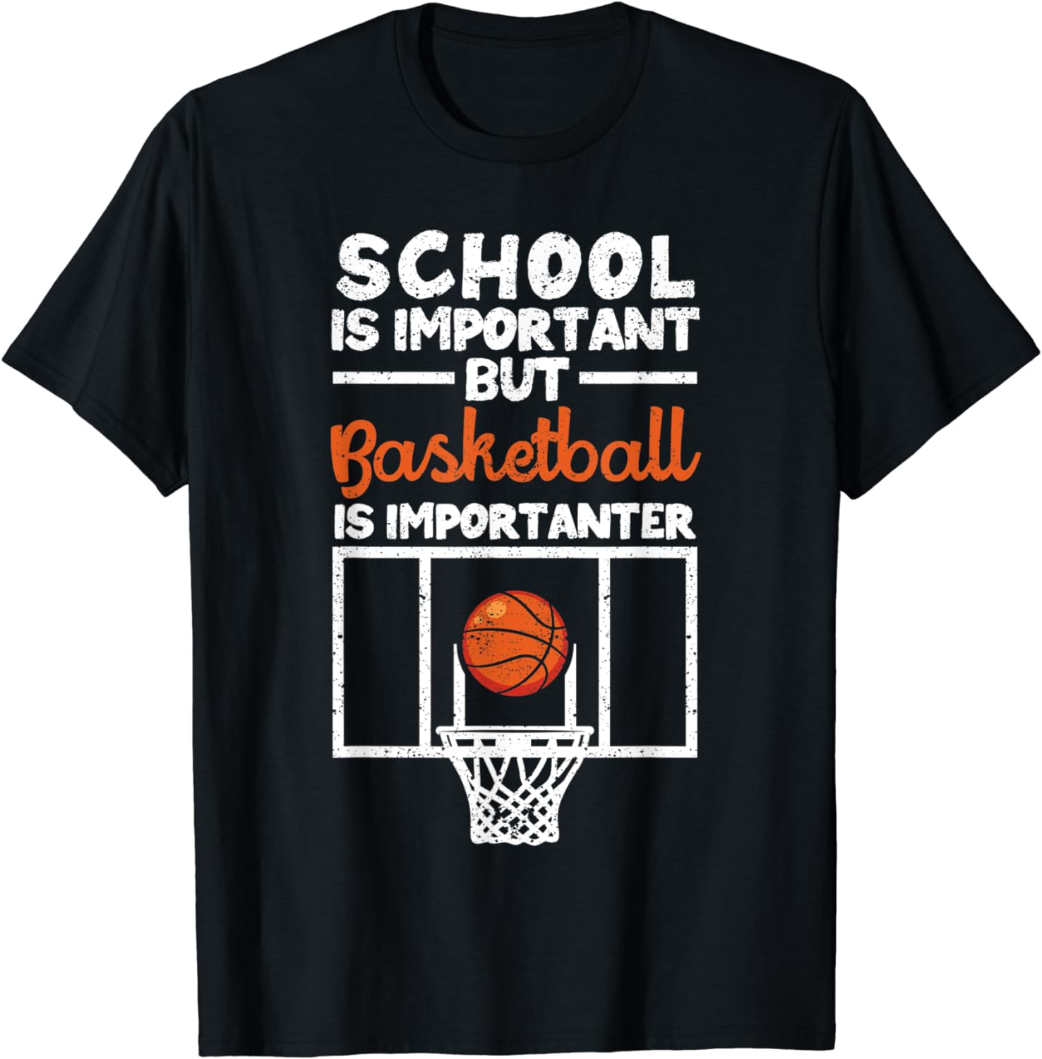 School is Important but Basketball Is Importanter T-Shirt - Walmart.com