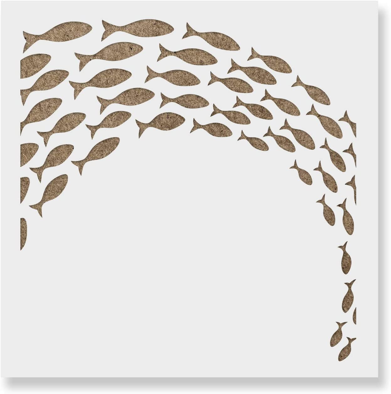 School of Fish Stencil - Maritime Fish School Decor - Walmart.com