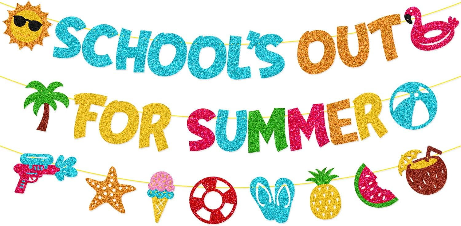 School’s Out for Summer Banner End of School Hello Summer Party ...