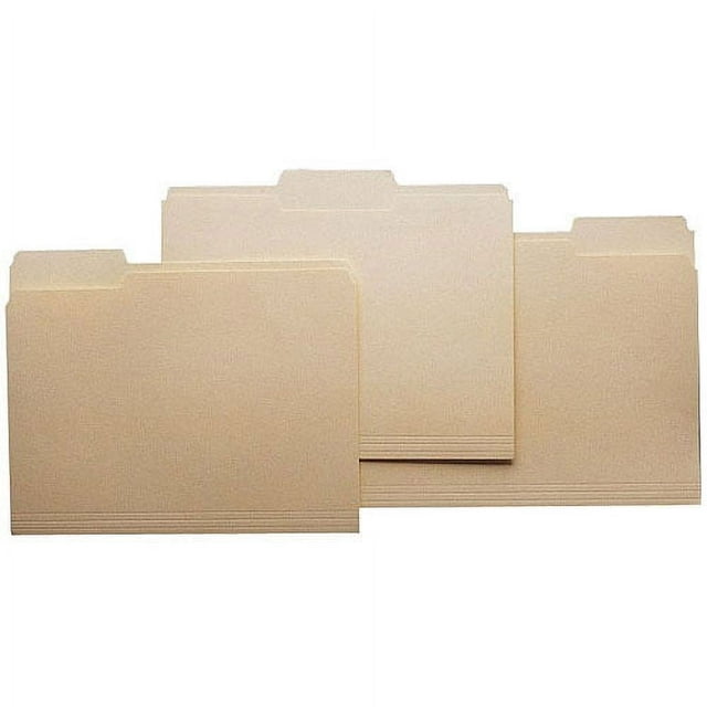 SchoolSmart Straight-Cut File Folders, Manila, 100-Pack - Walmart.com