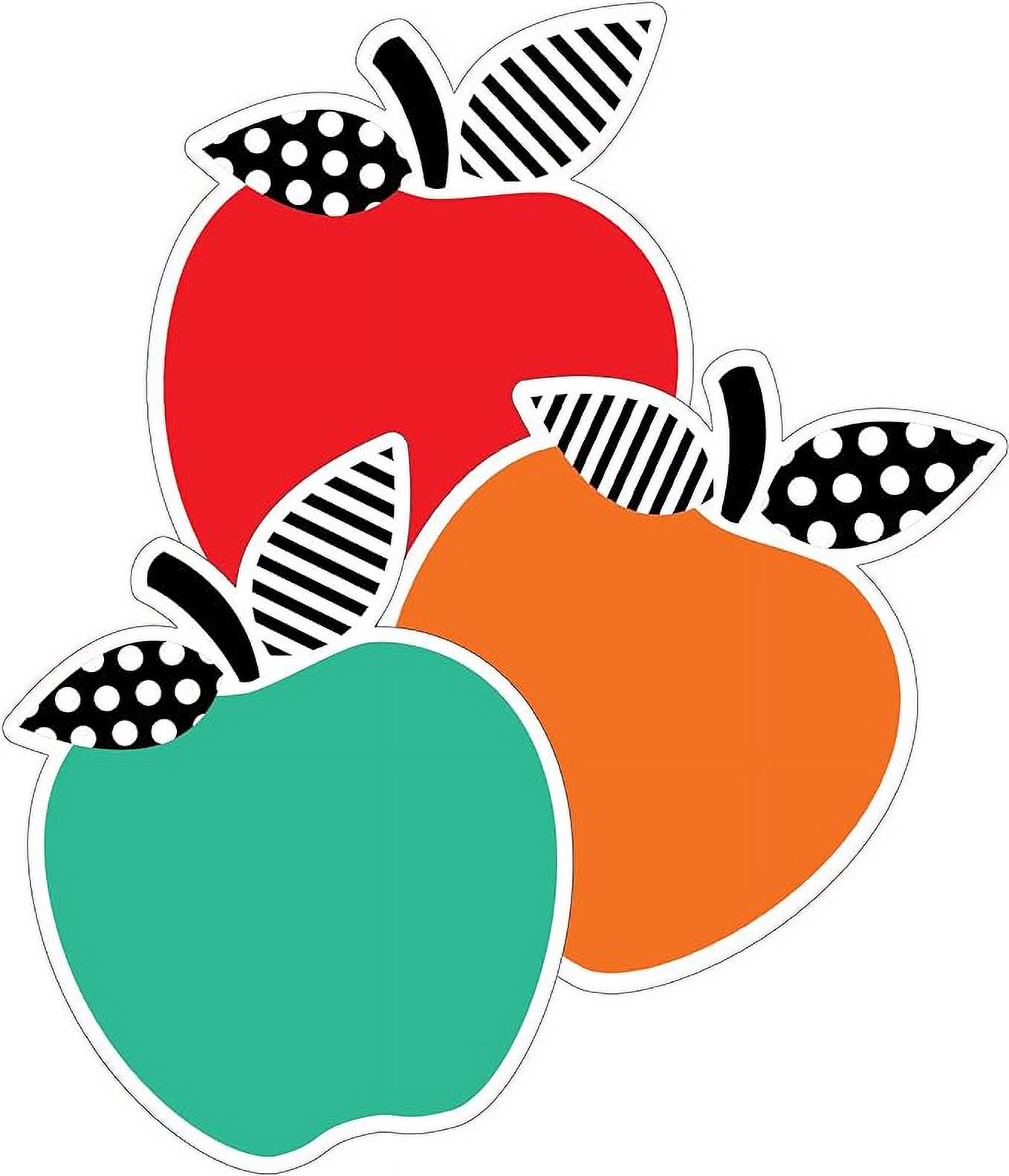 Schoolgirl Style Black, White & Stylish Brights Extra Large Apple ...