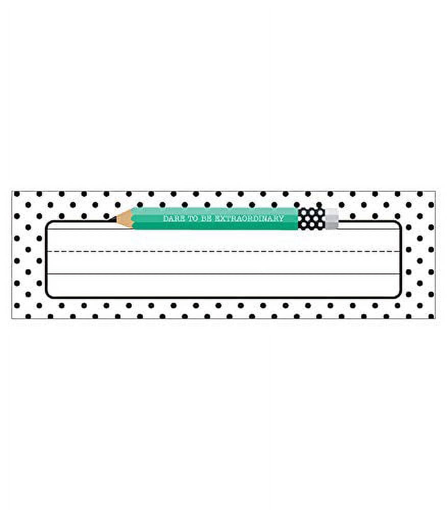 Schoolgirl Style Black, White and Stylish Nameplatesâ€”Dare to be ...