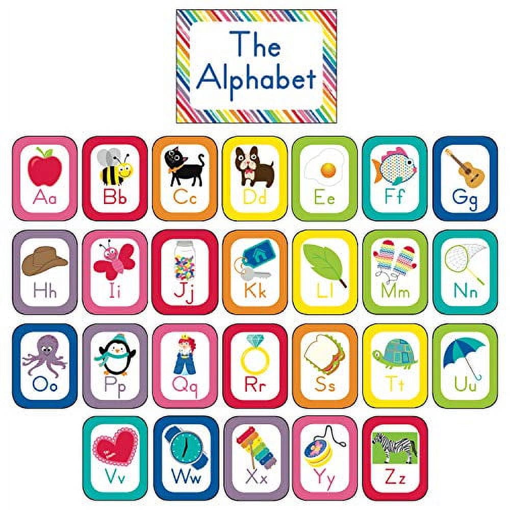 Schoolgirl Style Decorative Just Teach Alphabet Cards Bulletin Board ...