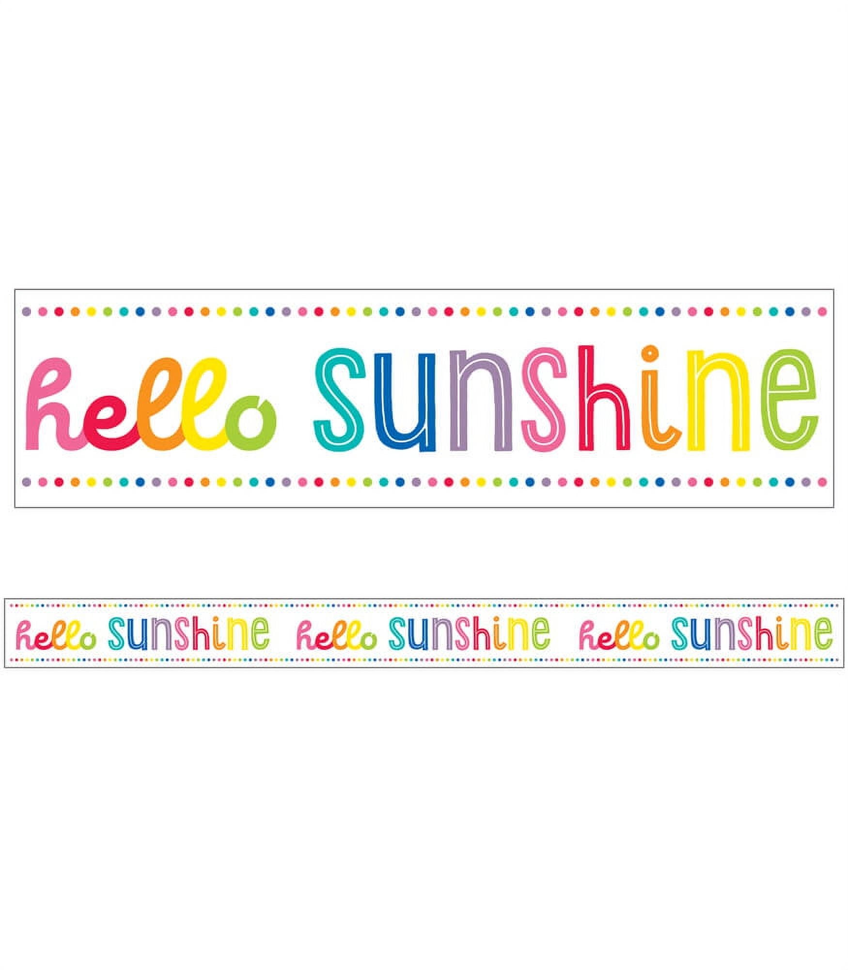 Schoolgirl Style Hello Sunshine Straight Bulletin Board Borders (12 ...