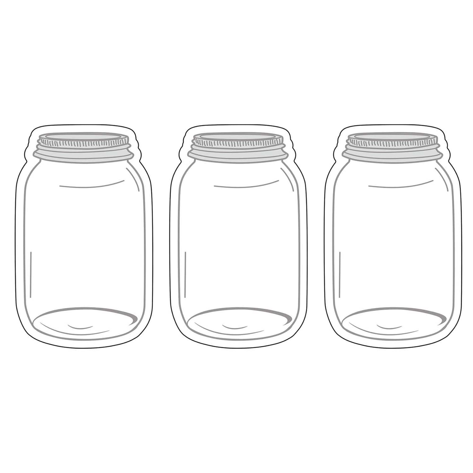 Schoolgirl Style Industrial Chic Mason Jars Cut-Outs, 108 Pieces ...