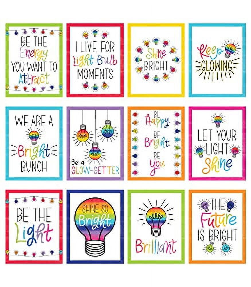 Schoolgirl Style Light Bulb Moments Motivational Classroom Posters, 11 ...