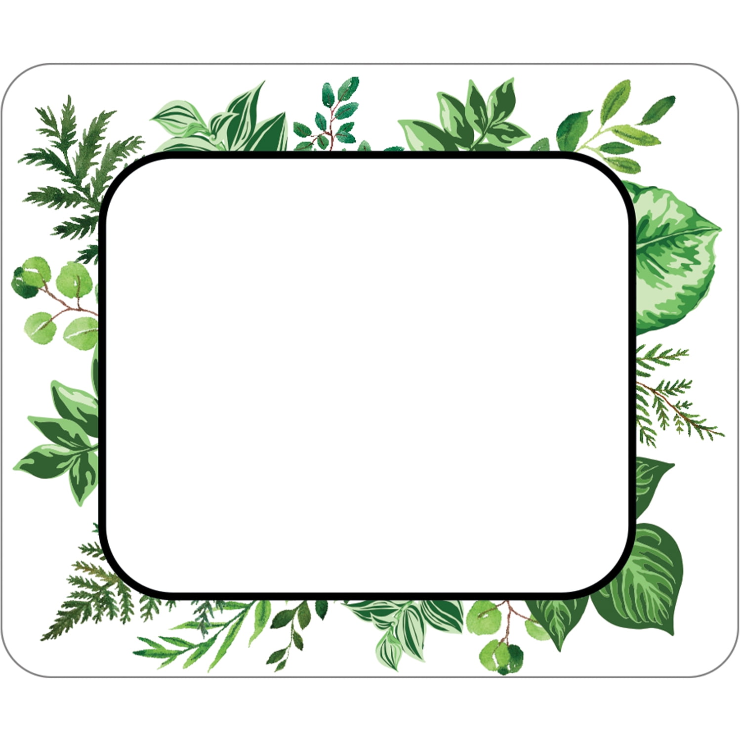 Schoolgirl Style Simply Boho Greenery Name Tagsâ€”Self-Adhesive Student ...