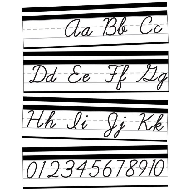 Simply Stylish Alphabet Line: Cursive Mini Bulletin Board Set - Walmart ...