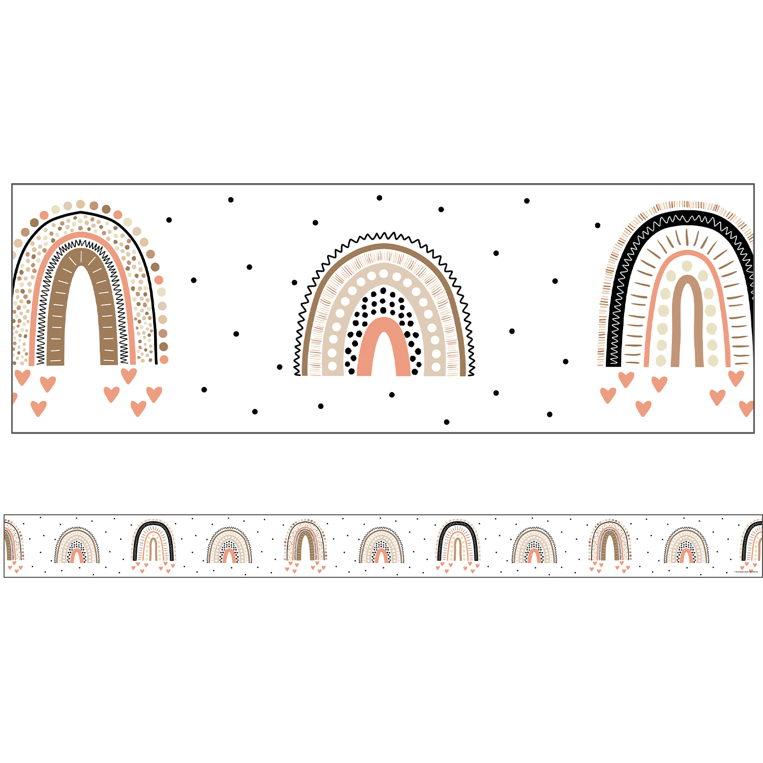 Schoolgirl Style Simply Stylish Boho Rainbows Straight Bulletin Board ...