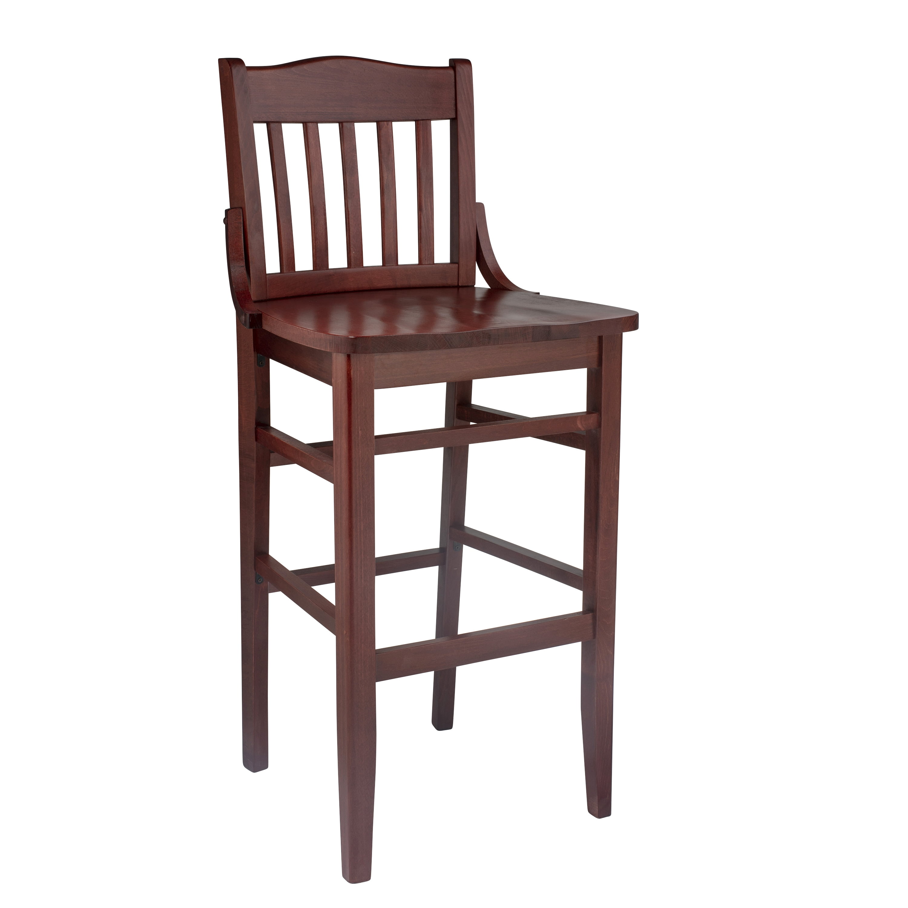 Schoolhouse Bar Stool in Mahogany - Walmart.com