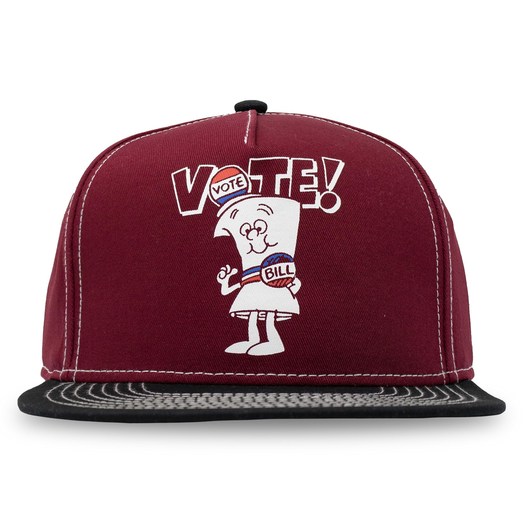 Schoolhouse Rock Adult Flat Bill Hat Vote with Bill Red Structured ...