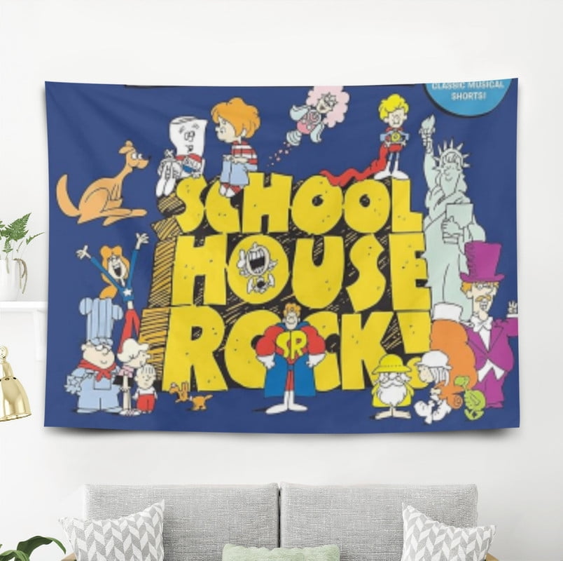Schoolhouse Rock Tapestry Gift Wall Hanging Backdrop for Room Bedroom ...