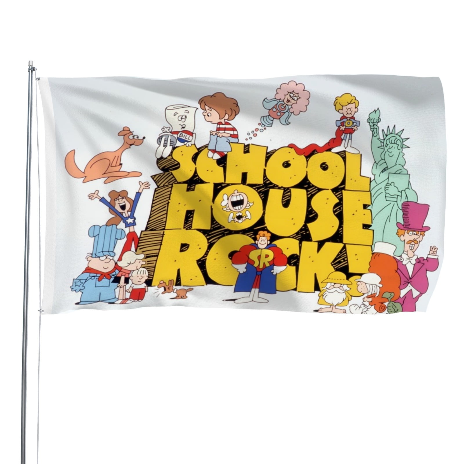 Schoolhouse Rock-themed Printed Flag Perfect gift for fans, friends ...