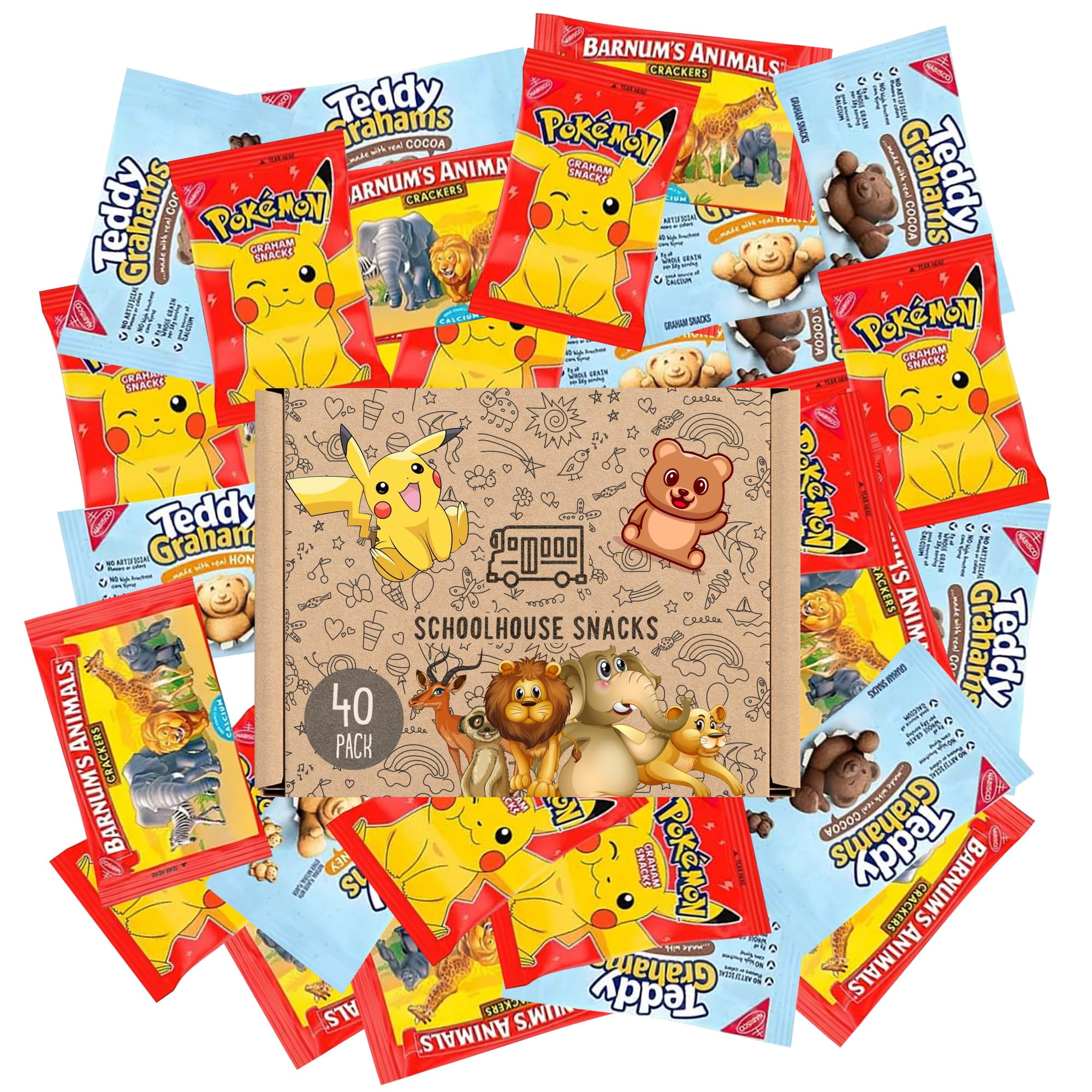 Schoolhouse Snacks Graham Cracker SBF3 Snacks Variety Pack, Snacks for ...