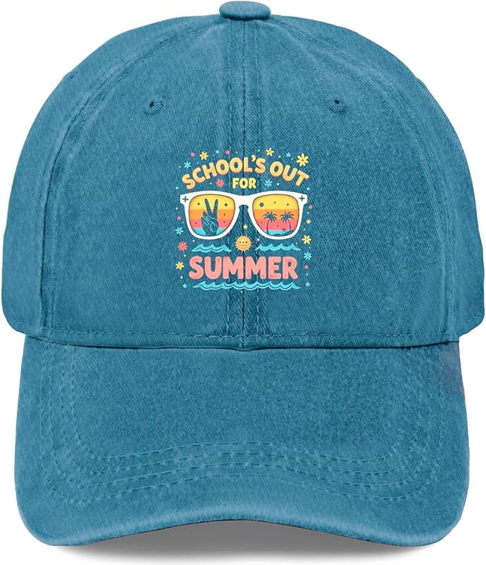 Schools Out For Summer Cap Mens Running Hat Mens Sun Hat Gifts For Dad ...