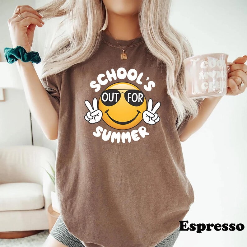 Schools Out For Summer Shirt Comfort Colors Teacher Summer Shirt Happy ...