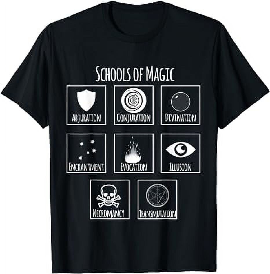 Schools of Magic Types RPG Fantasy T shirt - Walmart.com