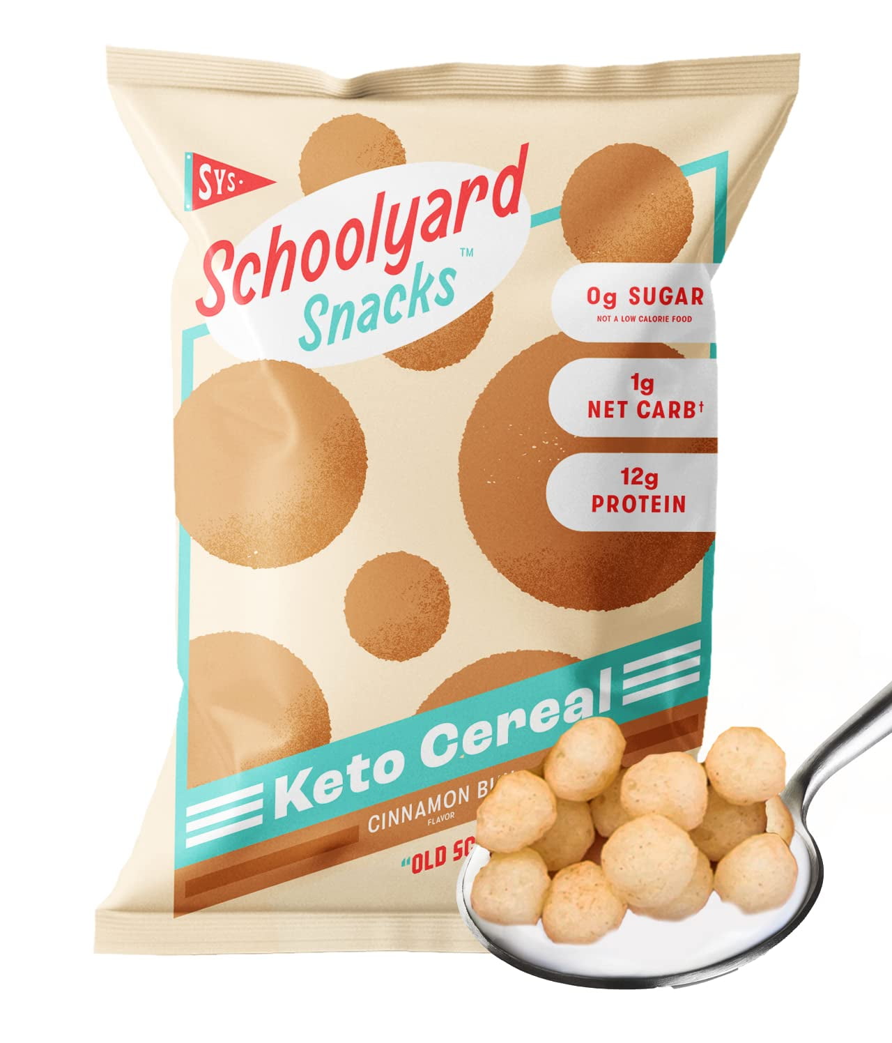 Schoolyard Snacks - Keto Cereal Low Carb, Zero Sugar (Cinnamon Bun - 12 ...