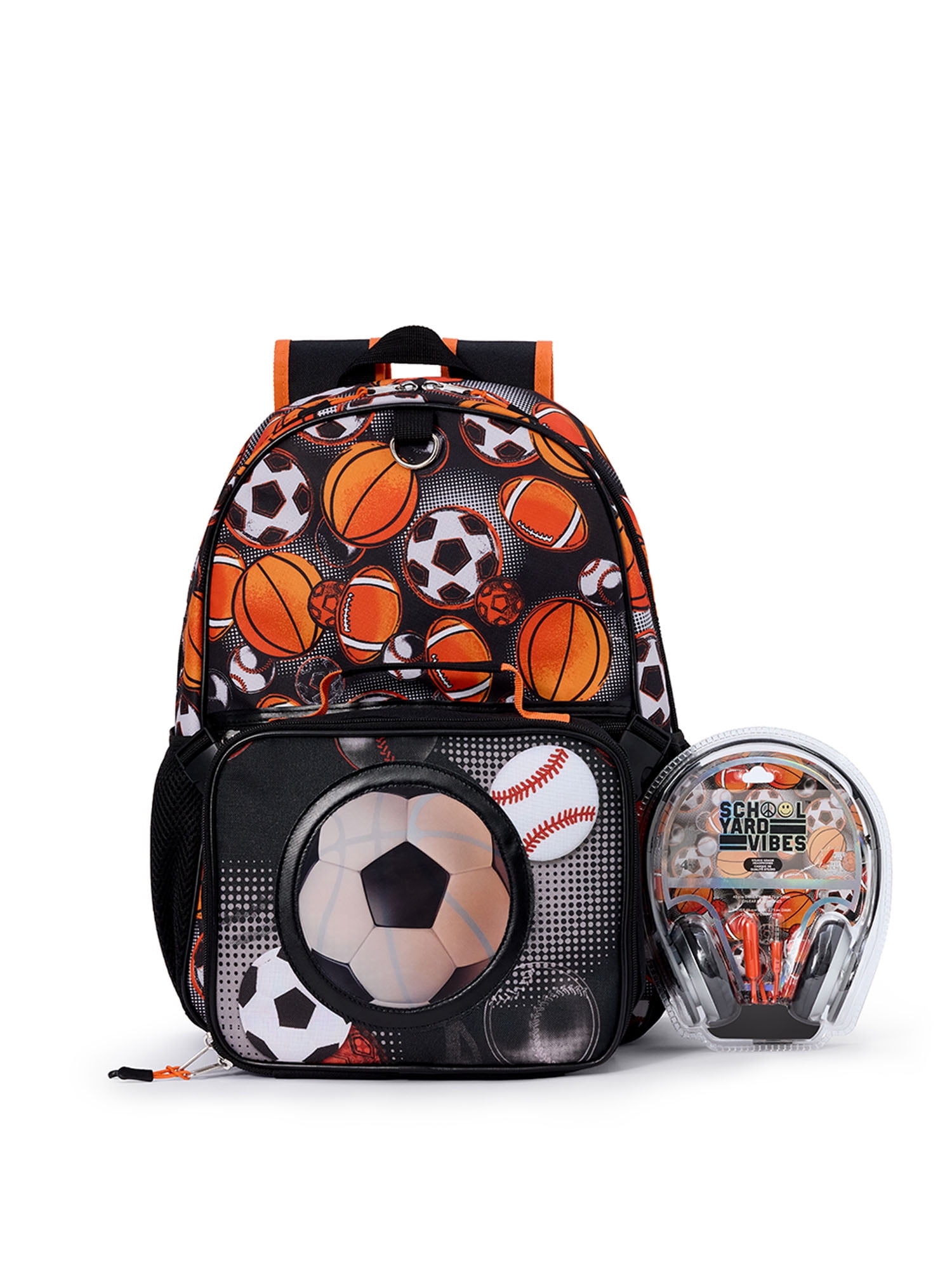 Schoolyard Vibes 17" 3 Piece Backpack Set with Headphones and Kids ...