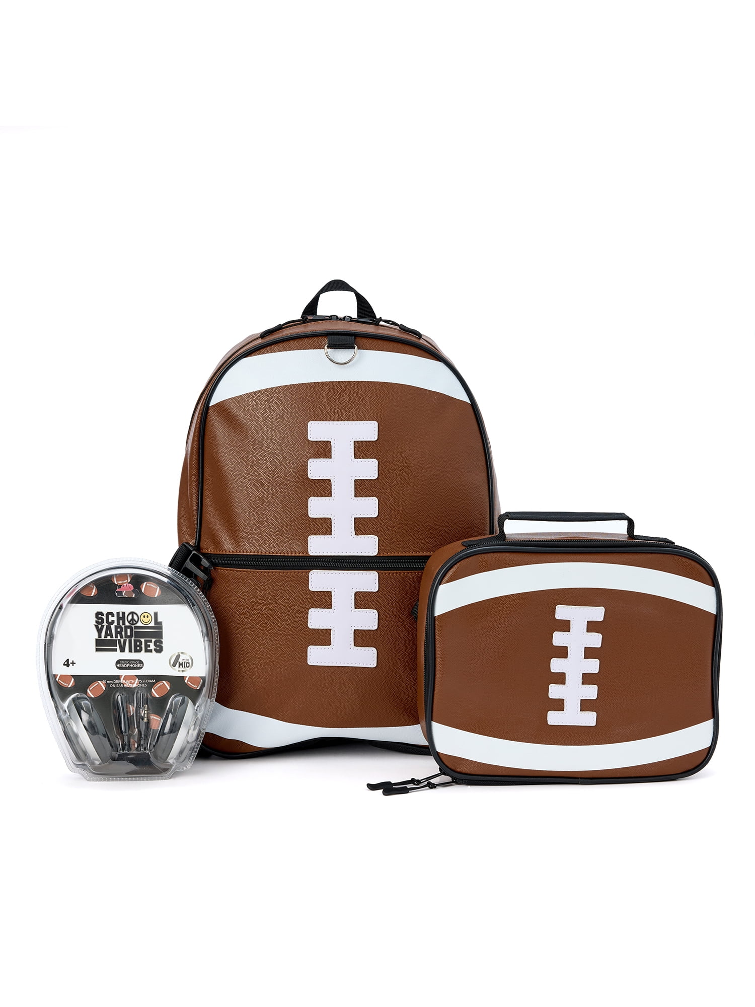 Schoolyard Vibes 17" Boys' 3-Piece Football Backpack Set with ...