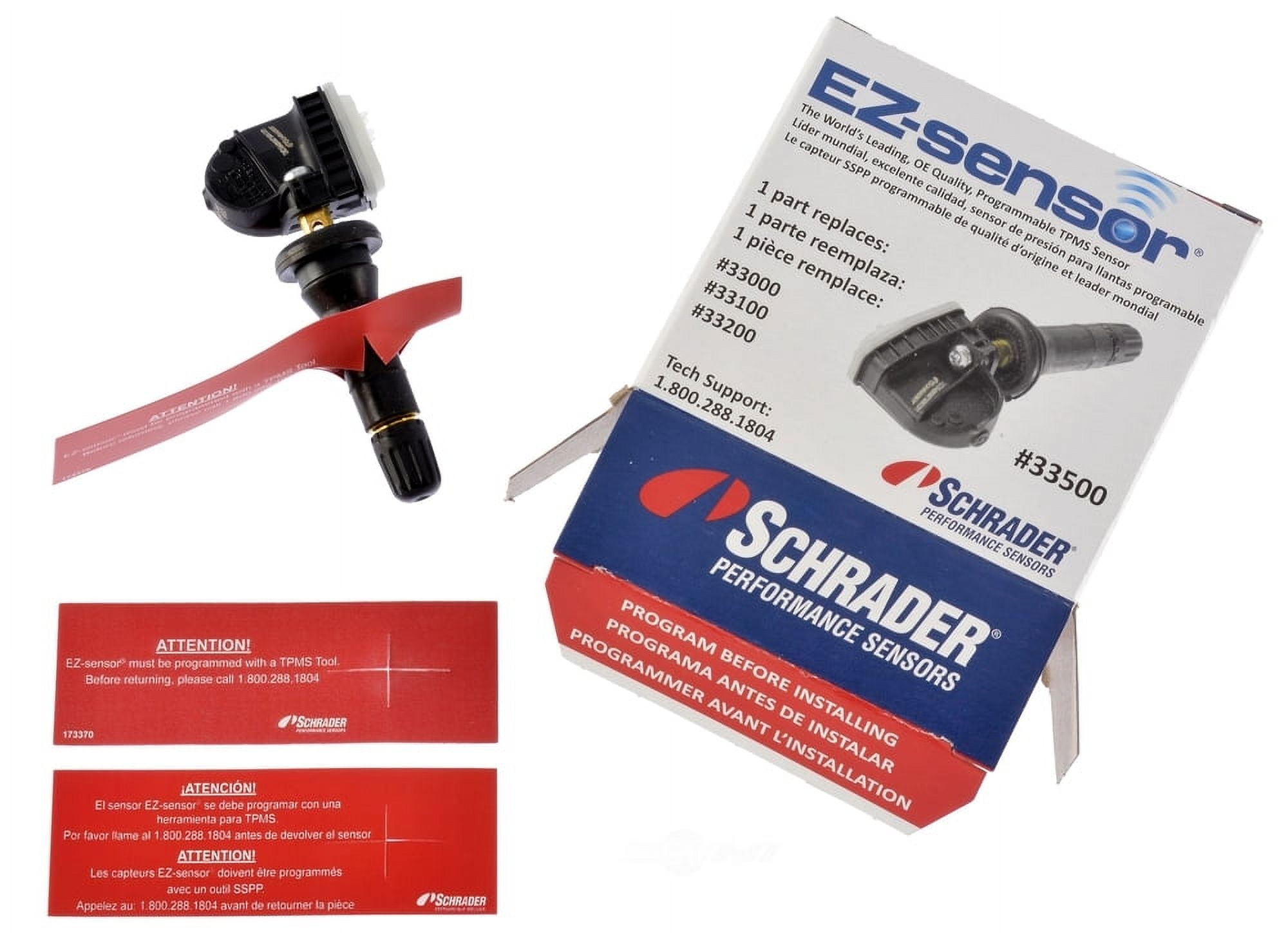 Schrader 33500 Ez-sensor with Rubber Valve, TPMS for 2003-2022 FORD ...