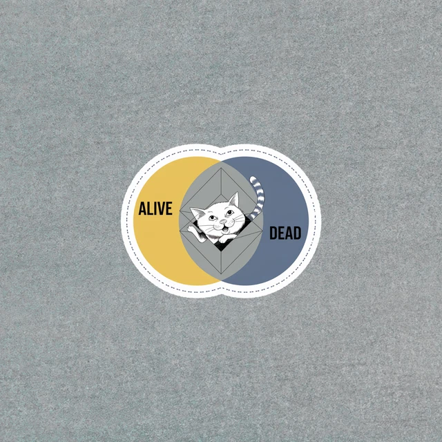 Schrodinger'S Cat Alive Dead Science Geek Sticker Decalphone Decal ...