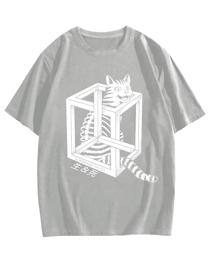 Schrodingers Miserable Cat Cotton casual T-shirt - Walmart.com