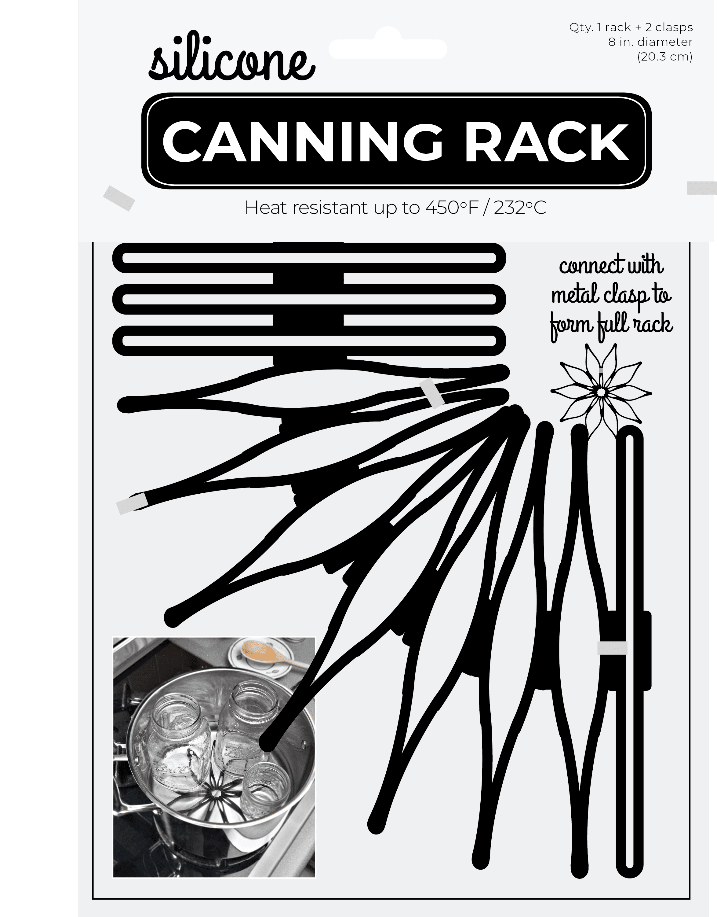 Silicone Mason Jar Rack for Home Canning, Canning Pot Insert for Water ...