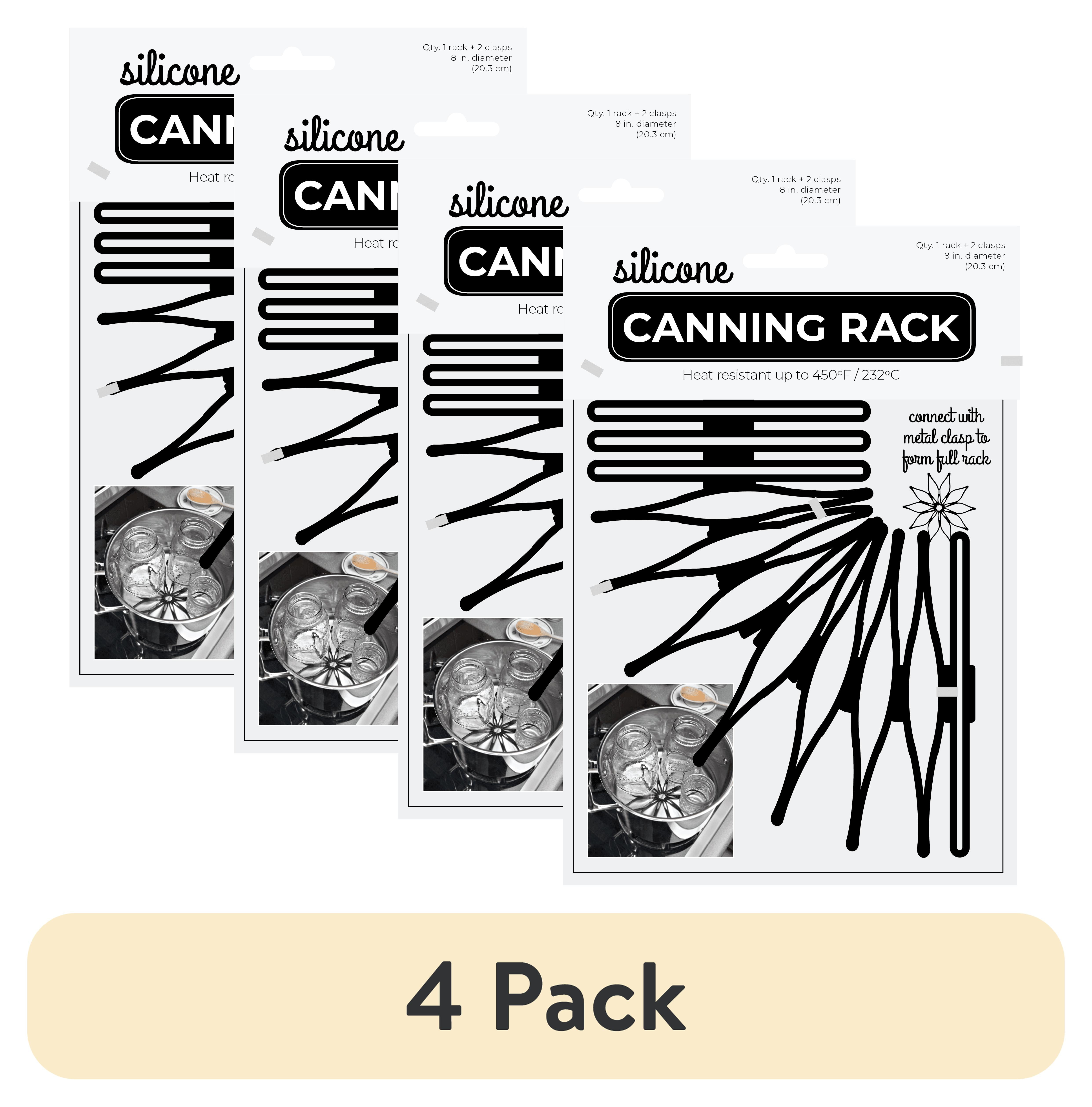 (4 pack) Schroeder & Tremayne Silicone Canning Rack - Walmart.com