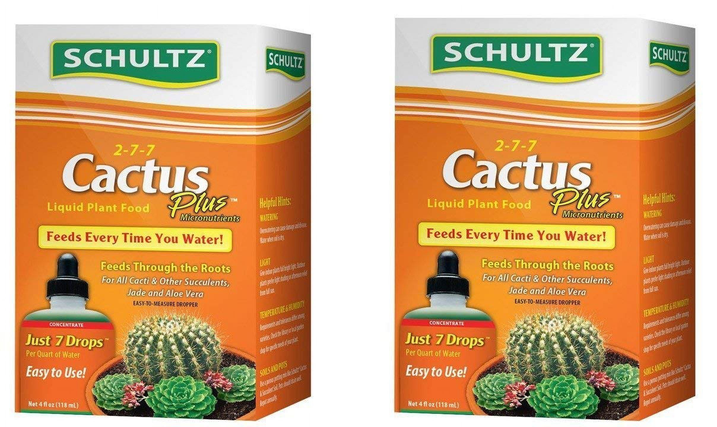 Schultz Cactus Plus 2-7-7 liquid Plant Food, 4-Ounce (2-Pack) C42 ...