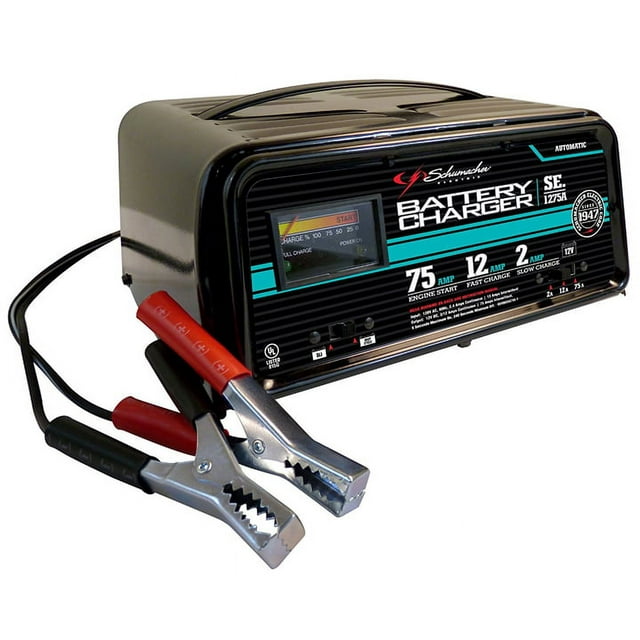 Schumacher 75/12/2 Amp Fully Automatic Starter/Charger with 2 LEDs ...