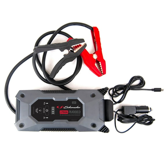 Schumacher Electric Rugged 1750A Lithium Car Battery Jump Starter and Power pack/Jump Box, USB ...