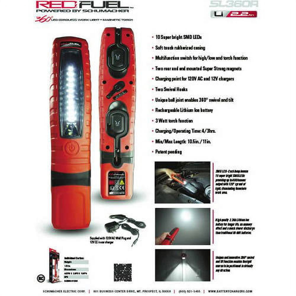 Schumacher® SL360R LED Cordless Work Light + Magnetic Torch - Walmart.com