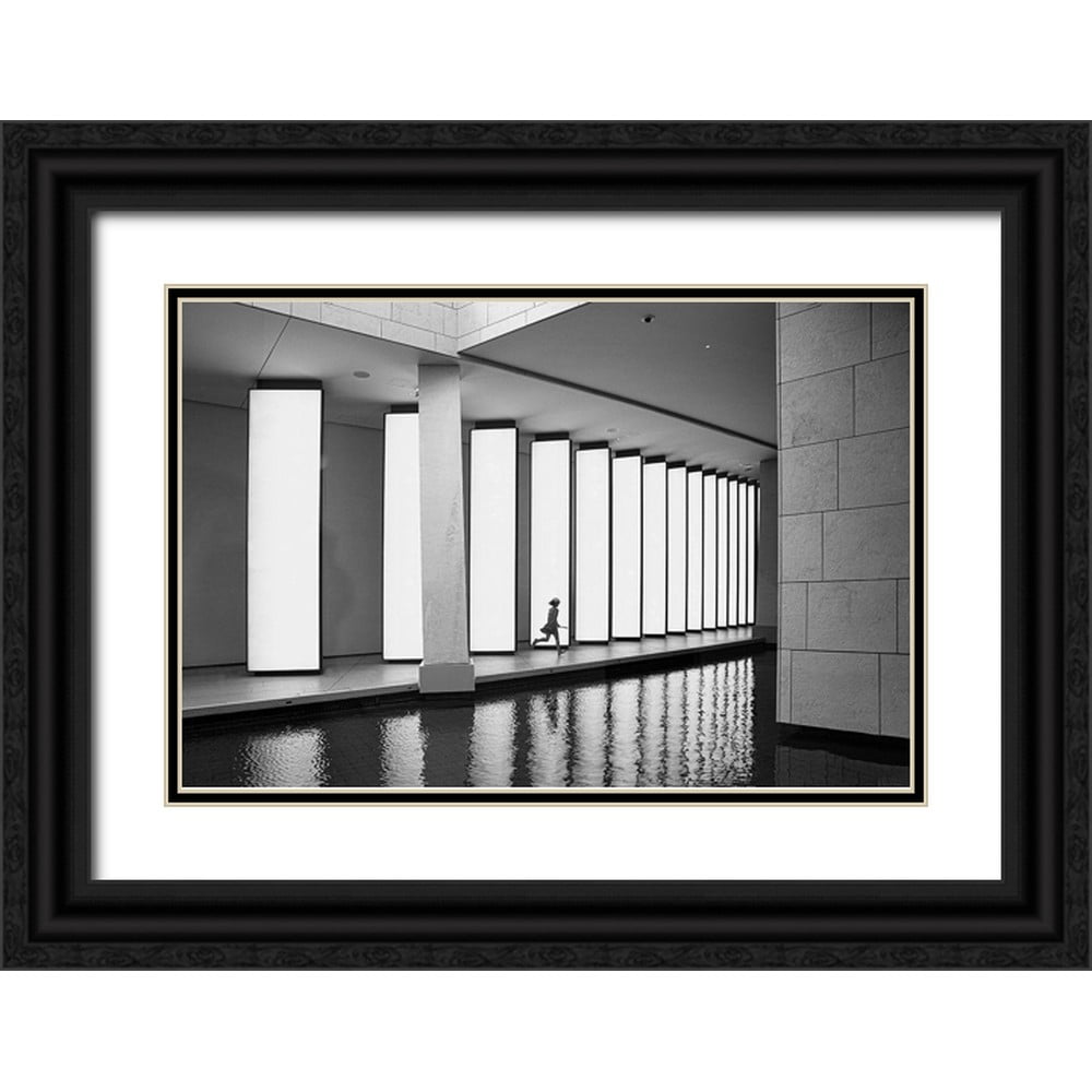 Schuster, Inge 18x13 Black Ornate Wood Framed with Double Matting ...