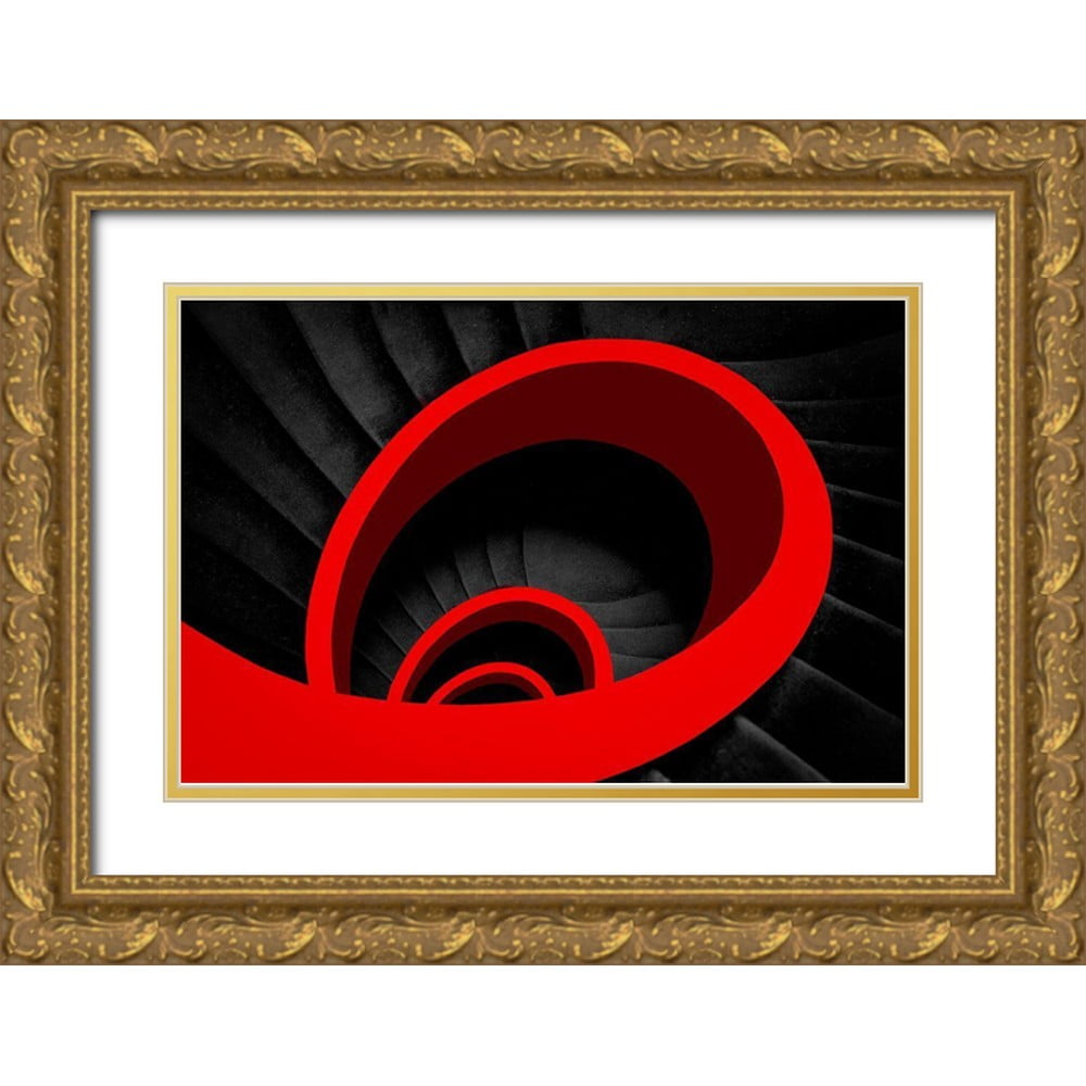 Schuster, Inge 18x13 Gold Ornate Wood Framed with Double Matting Museum ...