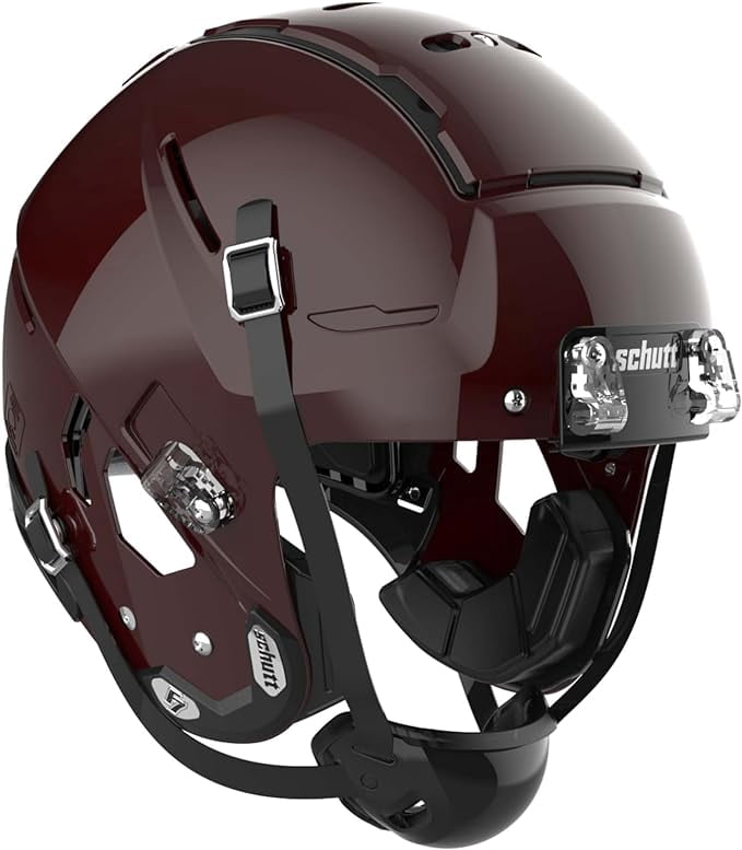 Schutt F7 VTD Adult Football Helmet - Collegiate Package (L, Maroon ...
