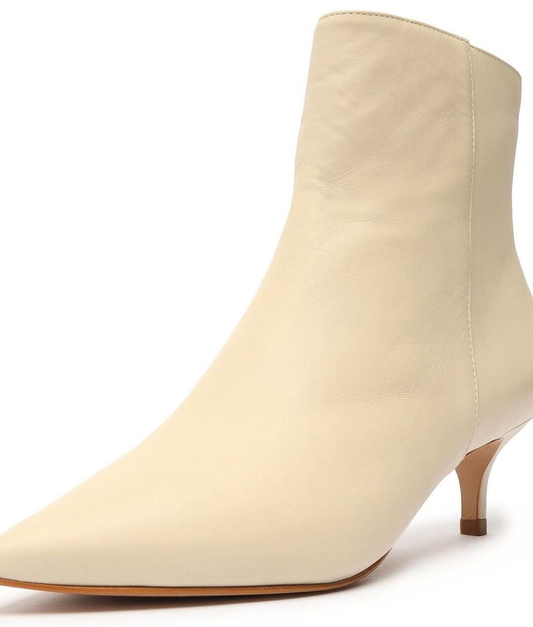 Schutz Mikki Off White Side Zipper Pointed Toe Stiletto Kitten Heel ...