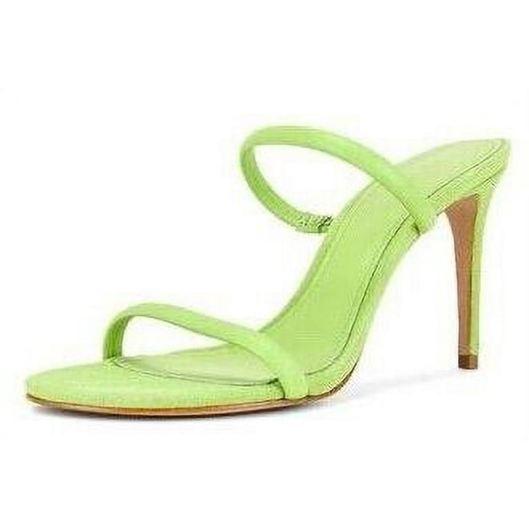 Schutz Taliah Suede Sandal 8.5 Lime Green Suede