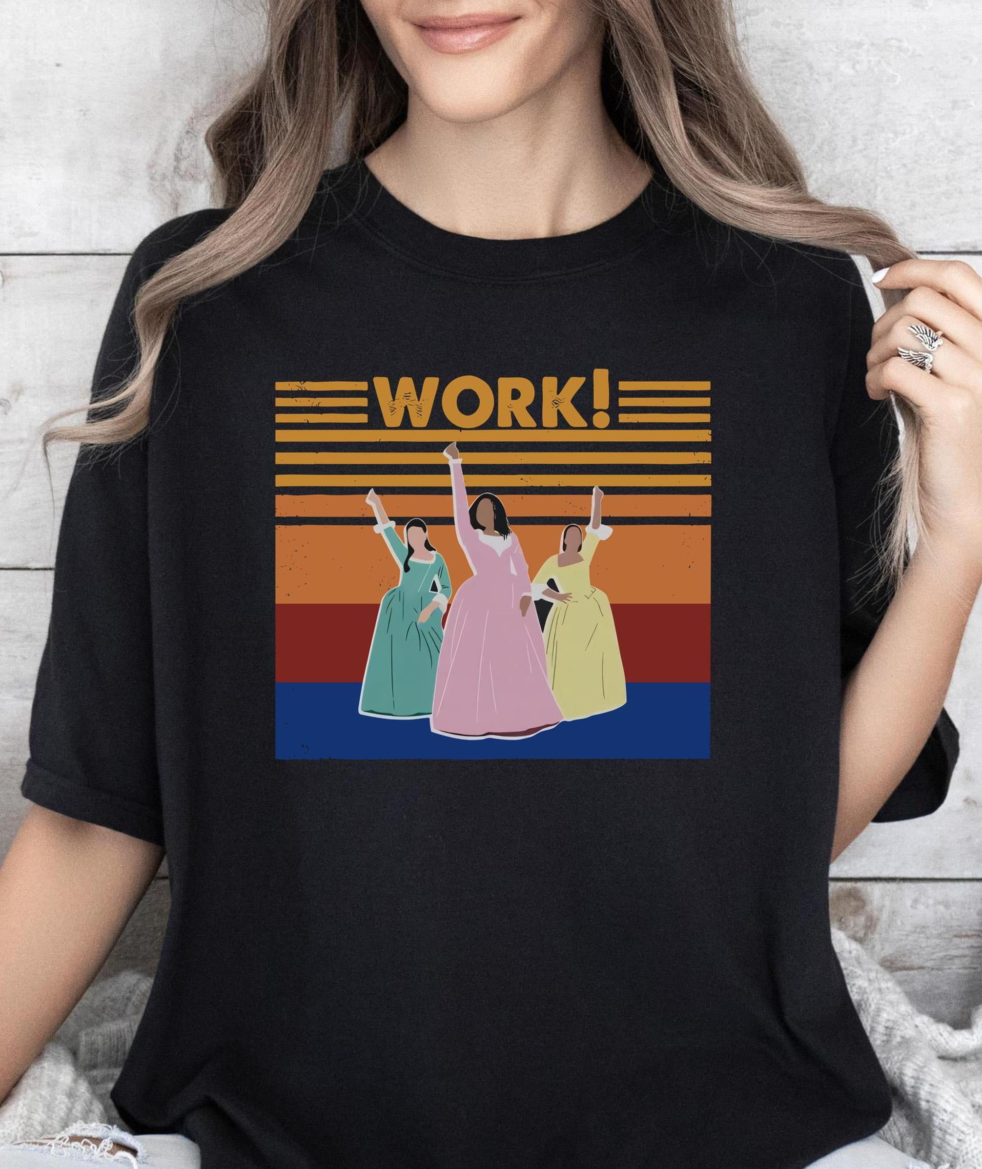 Schuyler Sisters Hamilton Work Vintage T-Shirt, Classic Movie### ...