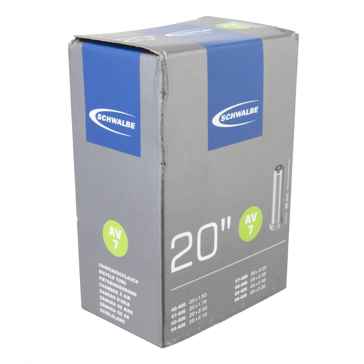 Schwalbe Inner Tube 20 inch 406x40/62 Schrader Valve 40mm - Walmart.com